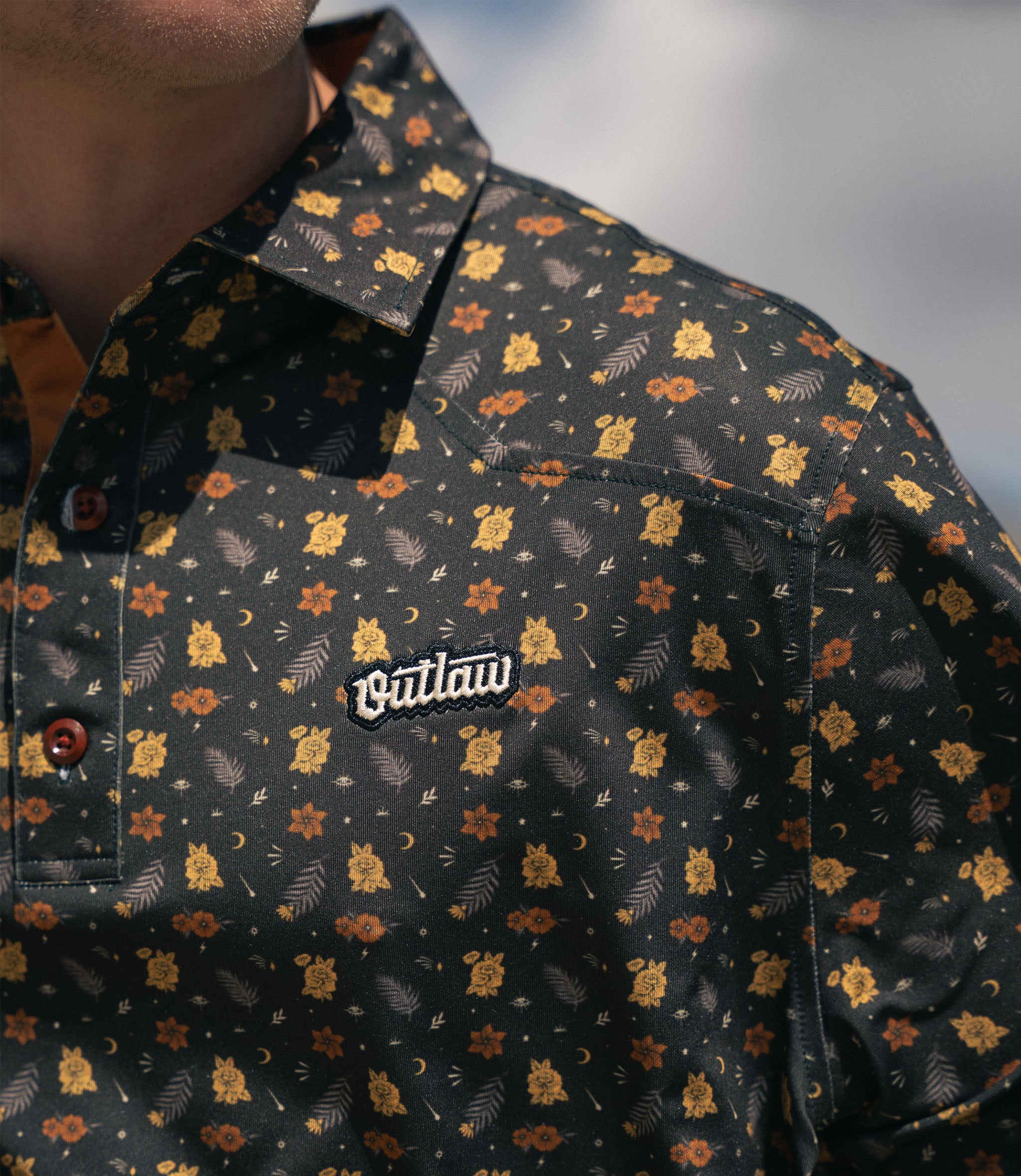 Outlaw Tour Polo - Stargarden Pattern – Low Tide Thread Co.